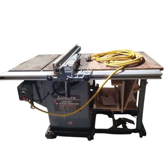 Delta Unisaw 10" Left Tilt Table Saw w/ Unfence & Misc. Bed Sleds ...