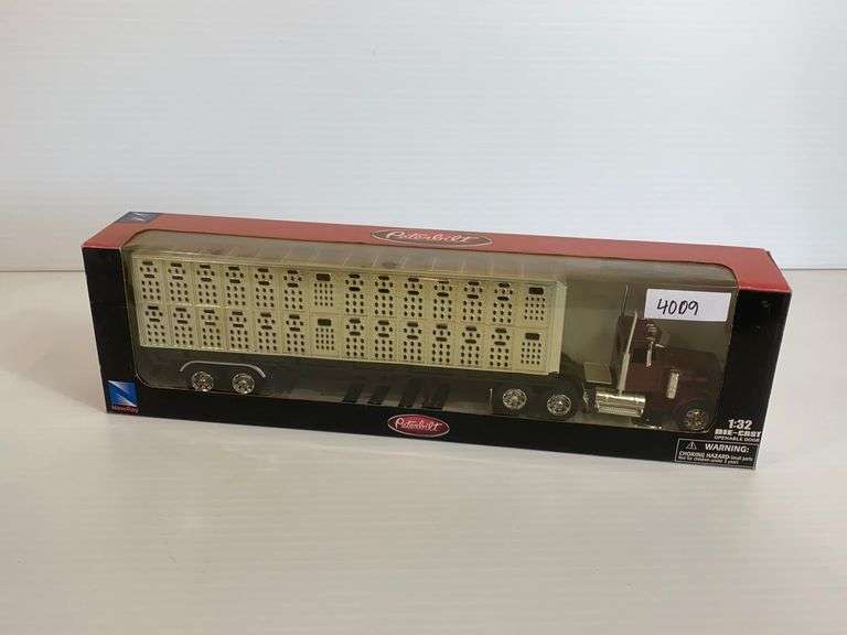 NewRay Peterbilt Toy Truck And Livestock Trailer - Booker Auction Company