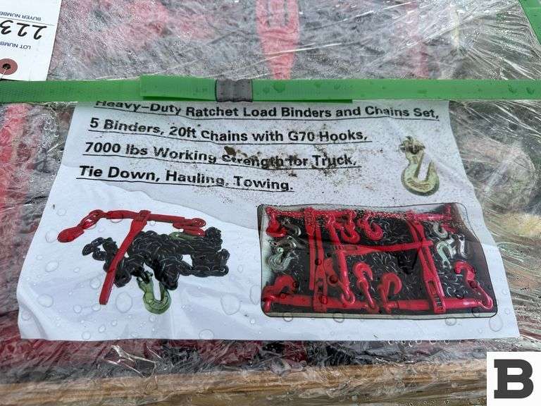 Simple Space Heavy Duty Ratchet Load Binders and Chains Set - Booker ...