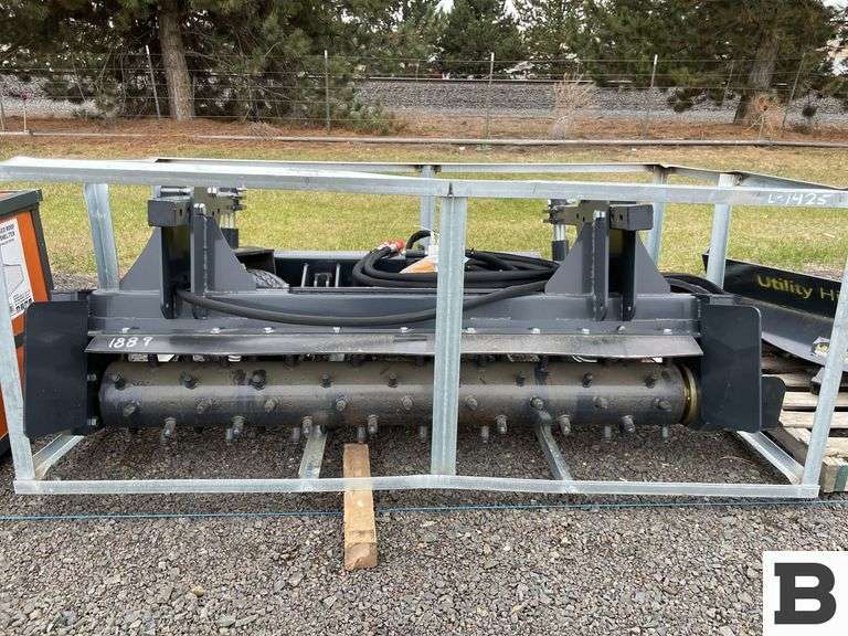 LandHonor PR-12-72W Power Rake Skid Steer Attachment - Booker Auction ...