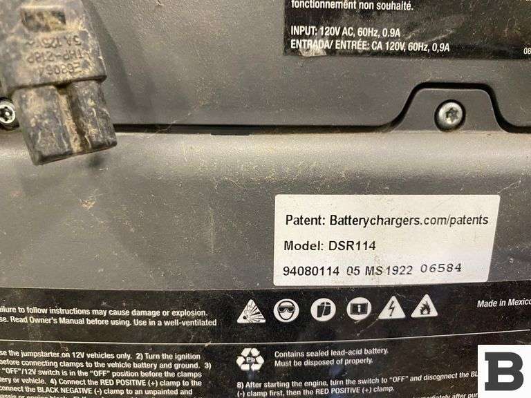 DSR114 Jump Starter & 12V Power Supply - Booker Auction Company