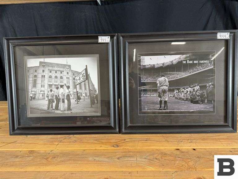 Framed Yankee Stadium and Babe Ruth Farewell Posters - Booker Auction ...
