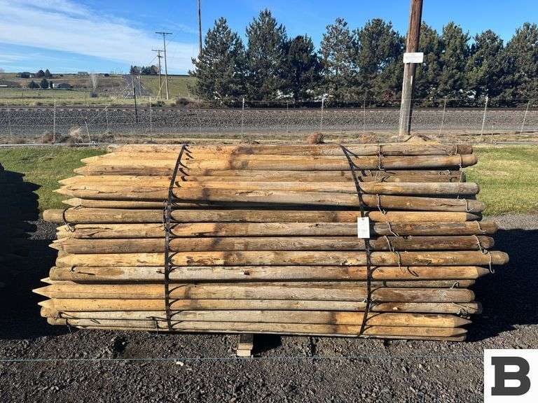 3"x8' Pressure Treated Posts - Booker Auction Company