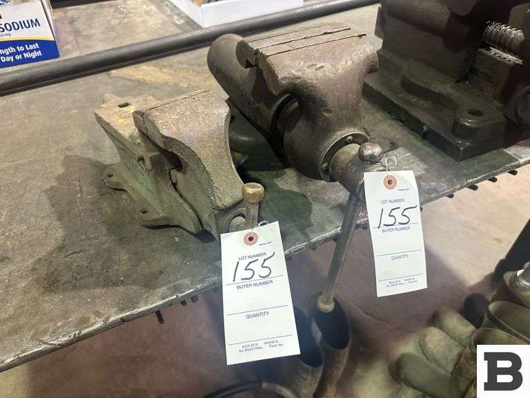 (2) Table Top Vice Grips - Booker Auction Company