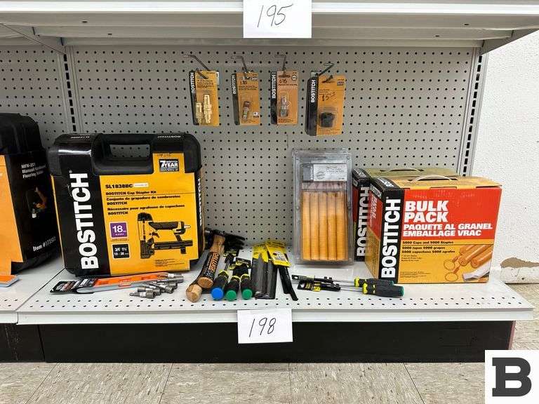 Bostitch Caper Stapler Gun and Accessories, Hand Tools - Booker Auction ...