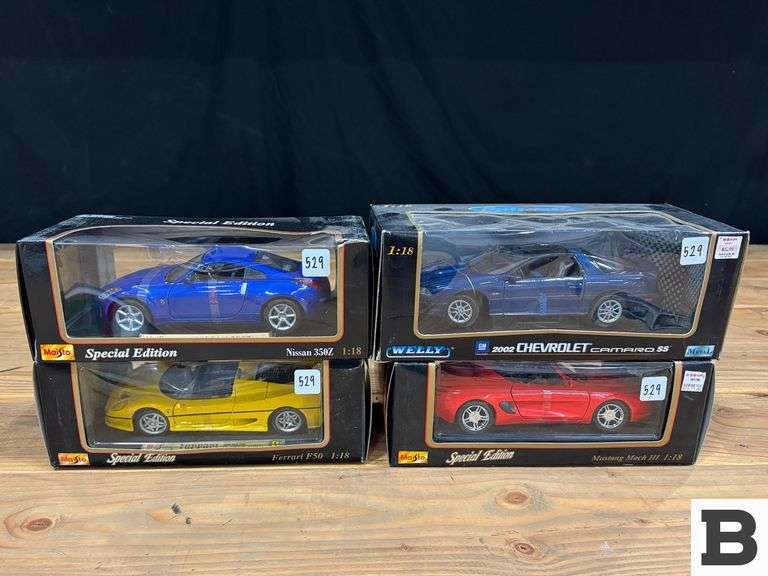 (3) Maisto Special Addition (1) Welly Replica Toy Cars 1:18 Scale ...