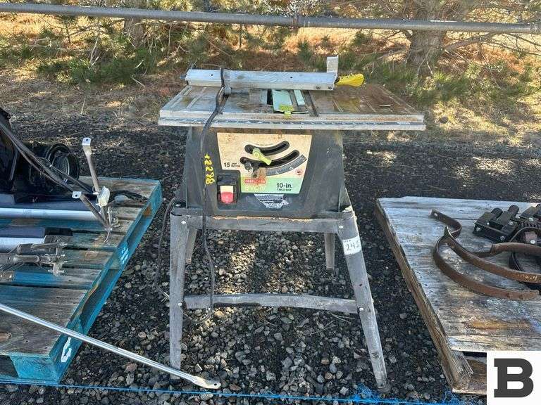 Craftsman 10" Table Saw - Booker Auction Company