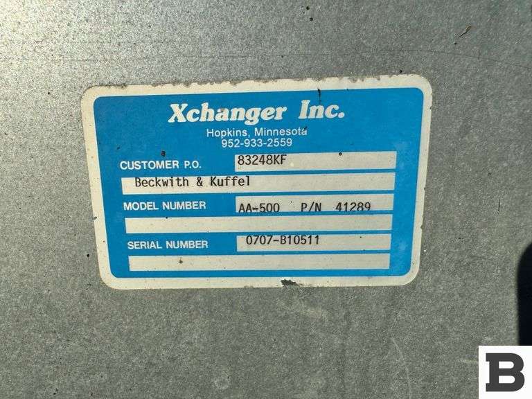 Xchanger AA-500 Industrial Heat Exchanger - Snohomish, WA - Booker ...