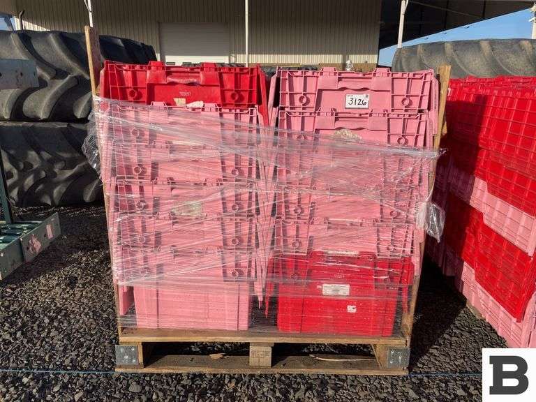 Flap Tote Storage Bins - Booker Auction Company