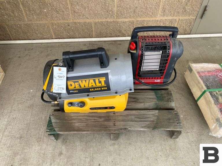 DeWalt 68,000 BTU Propane Space Heater, Mr. Heater Portable Buddy Propane Heater - Booker ...