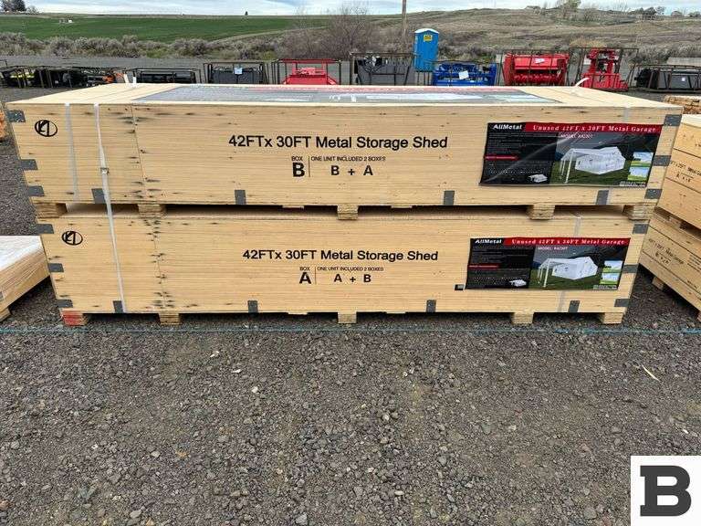 AllMetal K4230T Unused Metal Garage - Booker Auction Company