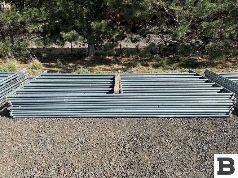 Noble 12' 6 Row Galvanized Panels - Booker Auction Company
