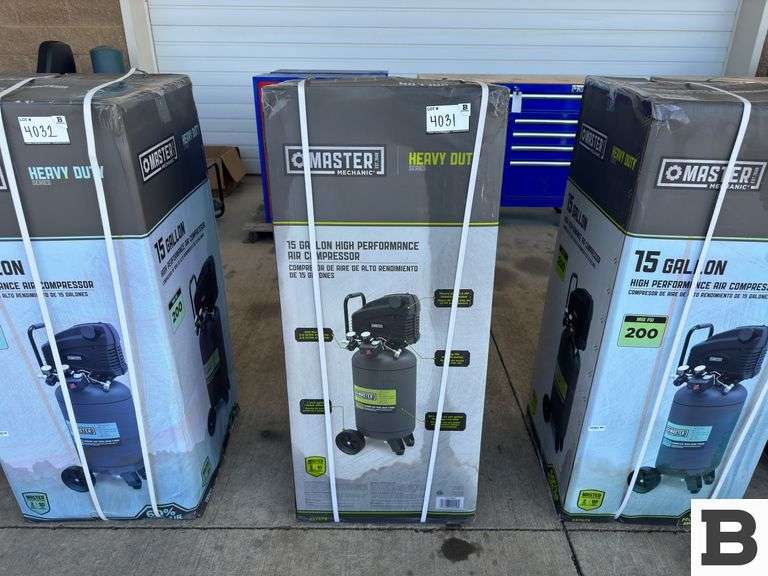 Master Mechanic 15 Gallon Air Compressor - Booker Auction Company