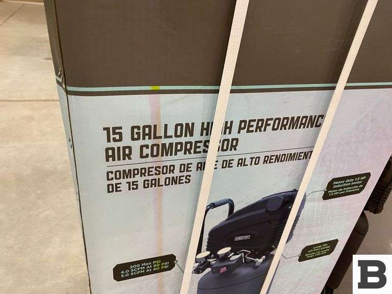 Master Mechanic Heavy Duty Air Compressor - Booker Auction Company