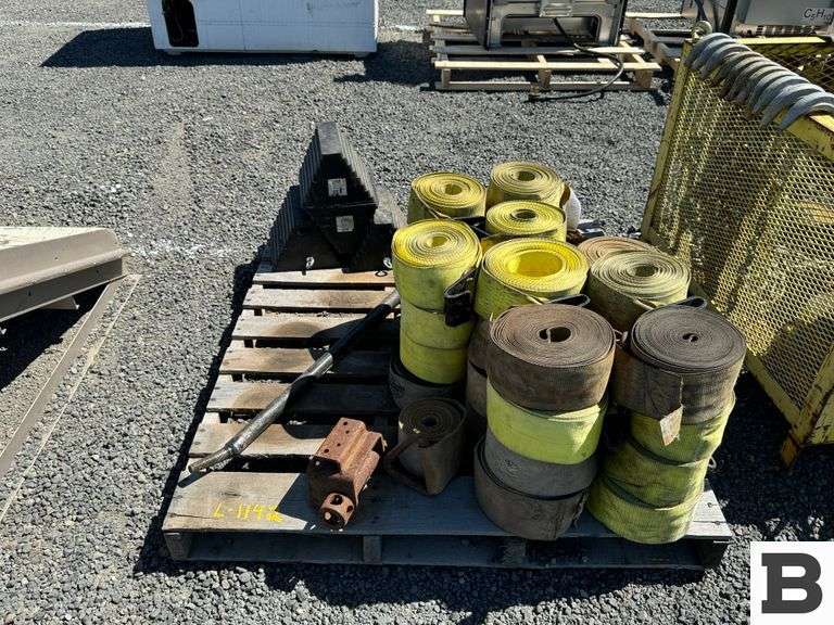 Nylon Tie Down Load Straps, Tire Chalks, Cheater Bar - Booker Auction ...
