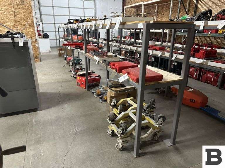 28' Metal Shelving - Contents Not Included - Booker Auction Company