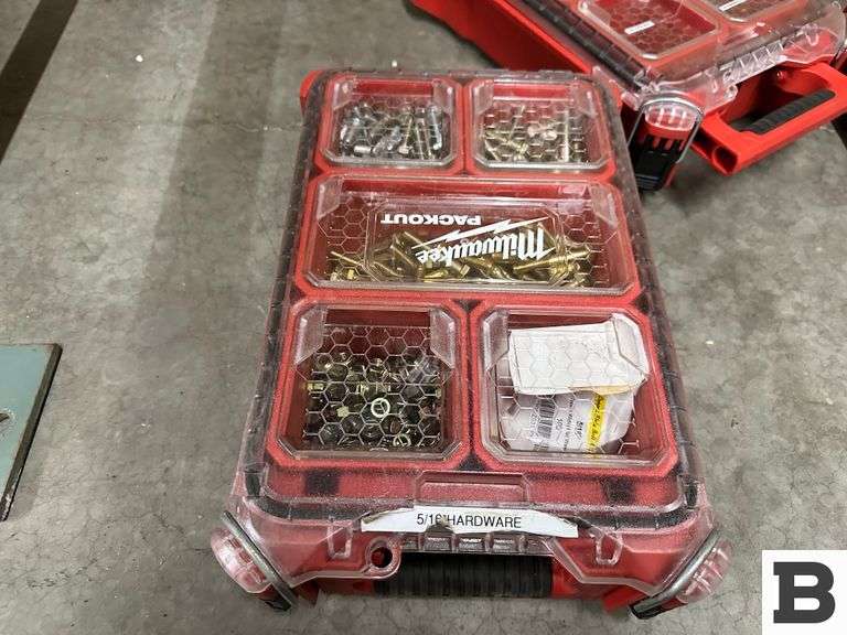Milwaukee Packout Compact Organizer w/ Bolts and Nuts - Booker Auction ...