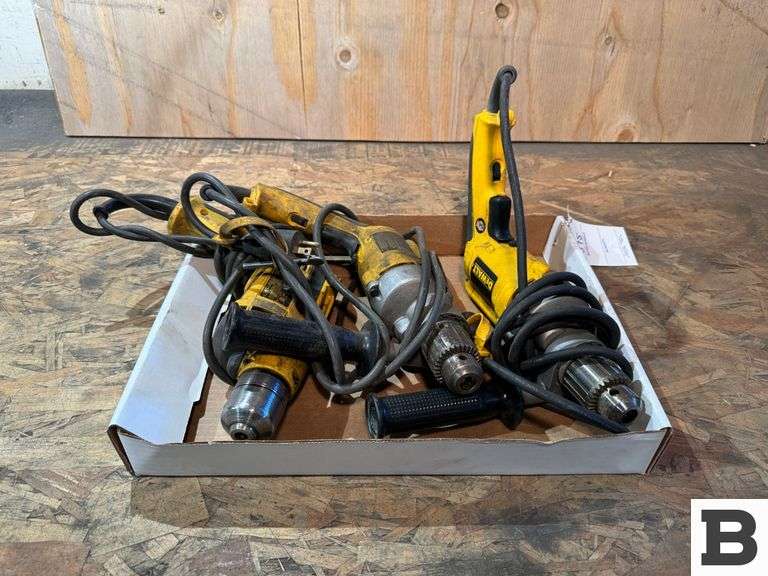 (2) DeWalt DW235G, (1) DWD112 Drills - Booker Auction Company