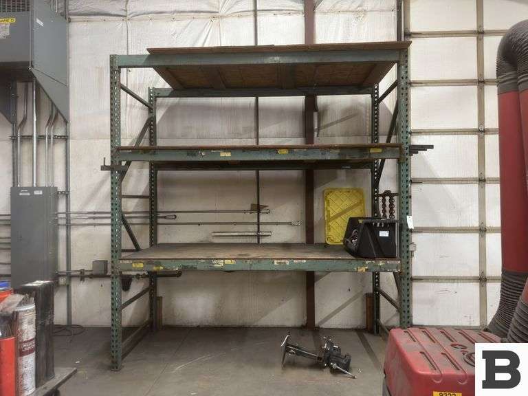 10' Single Section Pallet Racking - Contents Not Included - Booker ...
