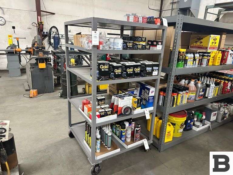 Custom Steel Portable Parts Shelf - No Inventory - Booker Auction Company