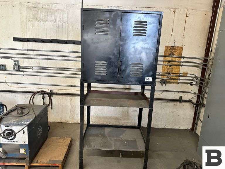 Custom Metal Shelf & Storage Cabine - Booker Auction Company