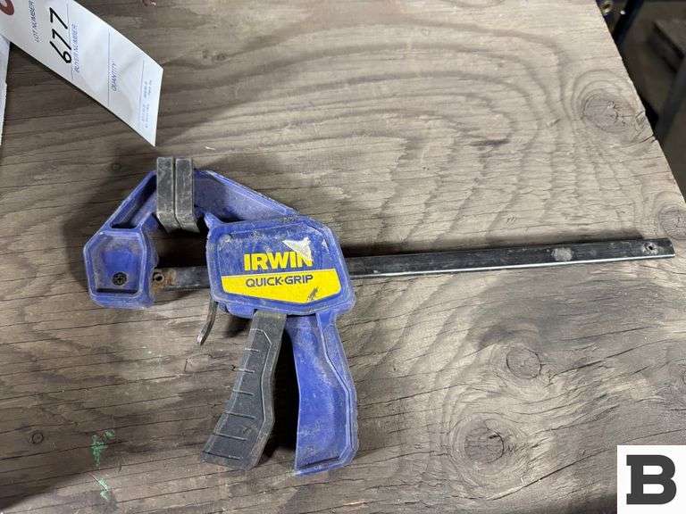 Bremen 4" Hand Clamps, Irwin Quick Grip Clamps - Booker Auction Company