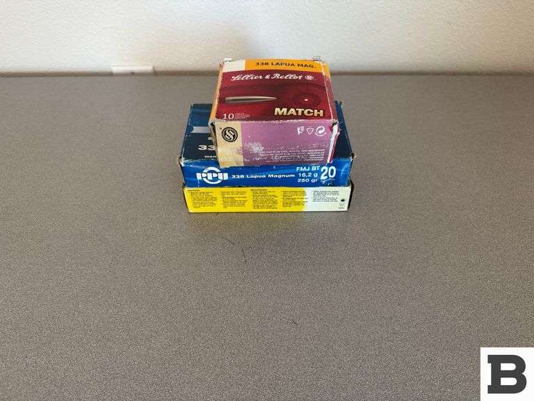 338 Lupa Mag Ammunition - Booker Auction Company
