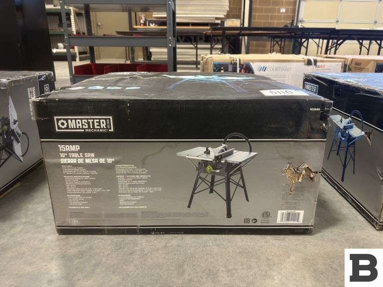 Master Mechanic Table Saw - Booker Auction Company