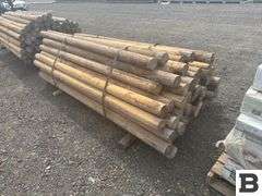 4"x8' Round Posts - Booker Auction Company