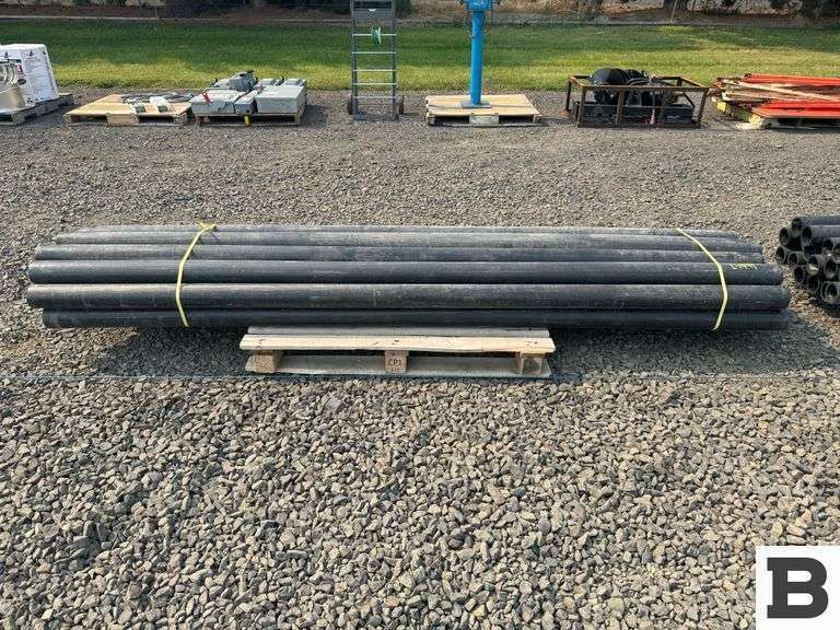 3"x 115” +- Black Plastic Pipe - Booker Auction Company