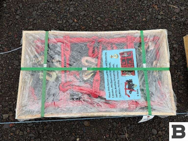 Heavy Duty Ratchet Chain Binders and Chains Set - Booker Auction Company