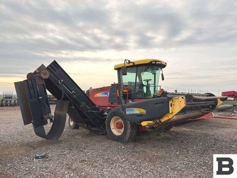 2010 New Holland H8040N Swather w/Custom Loading Belt Attachment ...