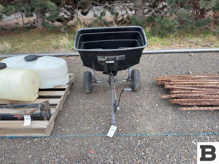 Groundworks Pull Behind Fertilizer Spreader - Booker Auction Company