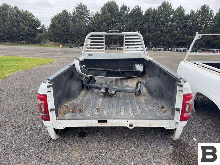 Dodge Laramie Pickup Box with ProTech Headache Rack - Booker Auction ...