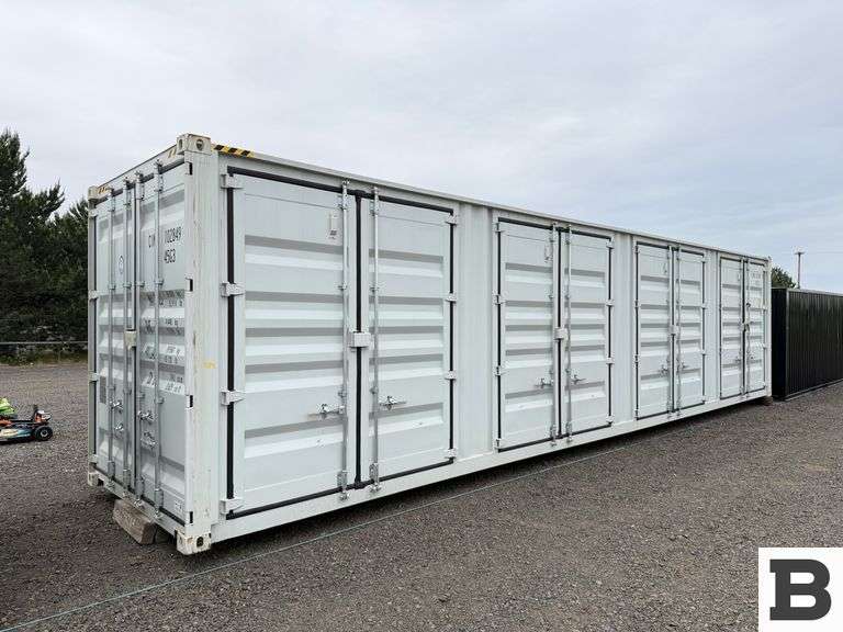 40' High Cube Shipping Container w/ Side Doors - Booker Auction Company