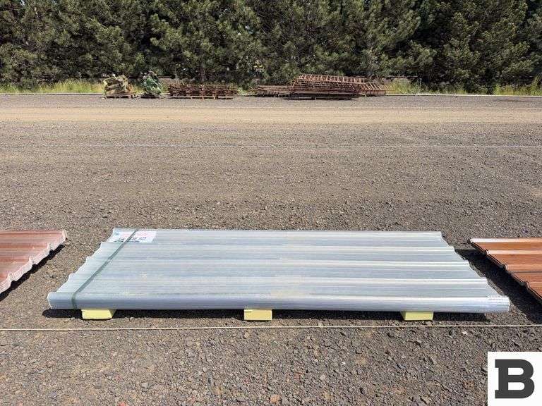 35”x7.78’ Clear Polycarbonate Roof Panels - Booker Auction Company