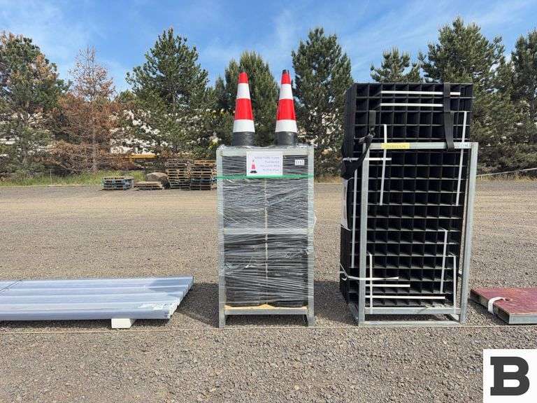 Fluorescent Safety Traffic Cones - Booker Auction Company