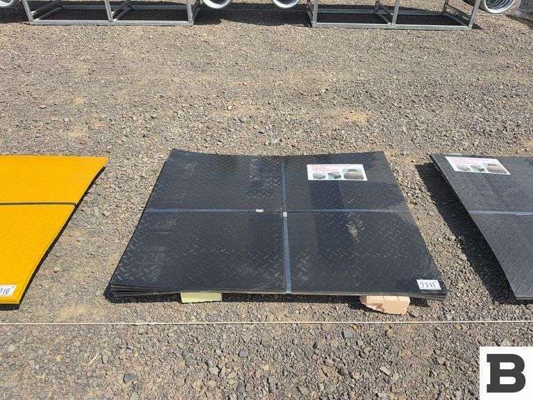 3’x4’ Black Steel Diamond Plate Sheets - Booker Auction Company