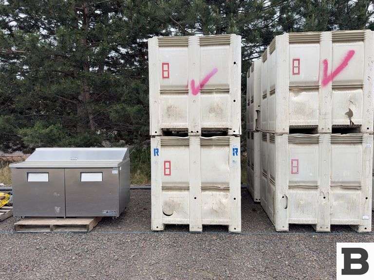 Macro Plastic 48x48 Storage Bins - Booker Auction Company