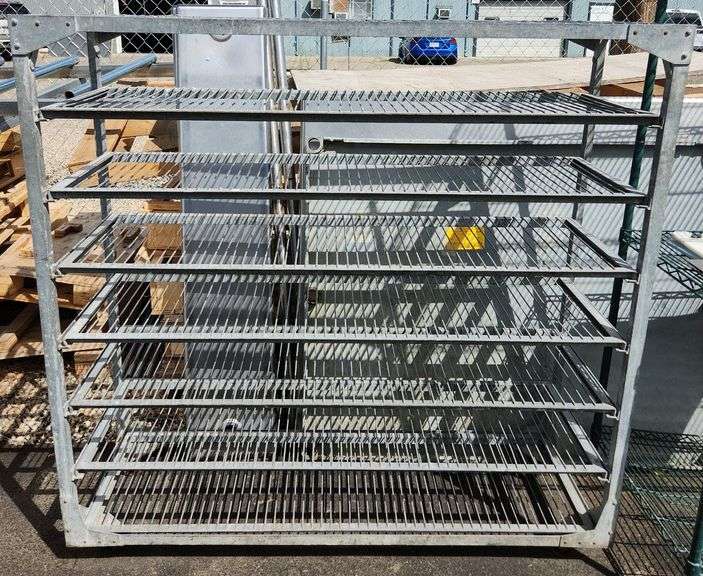Rolling Metal Freezer Rack - Business Liquidation Auction