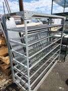 Rolling Metal Freezer Rack - Business Liquidation Auction