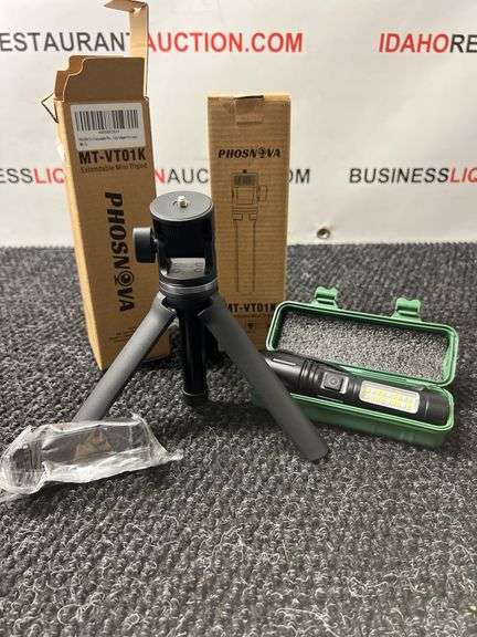 (2) Mini Tripods, Multi Flashlight - Business Liquidation Auction