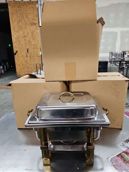 (4) Half Pan Chafing Dishes with Pans (Read Description) - Business ...