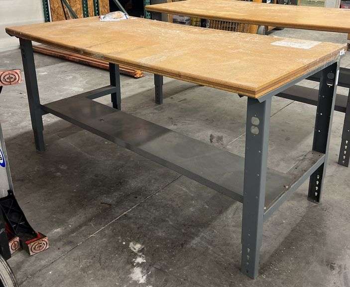 Metal Frame Shipping Table - Business Liquidation Auction