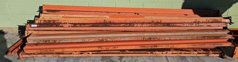 (20) Horizontal Pallet Rack Rails 8' - Business Liquidation Auction