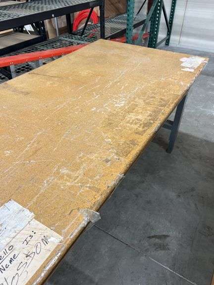 Metal Frame Shipping Table - Business Liquidation Auction