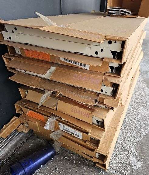 (9) Boxes of New Lozier Style Shelfs 48"×18" Each. Appro 2 Shelves per ...