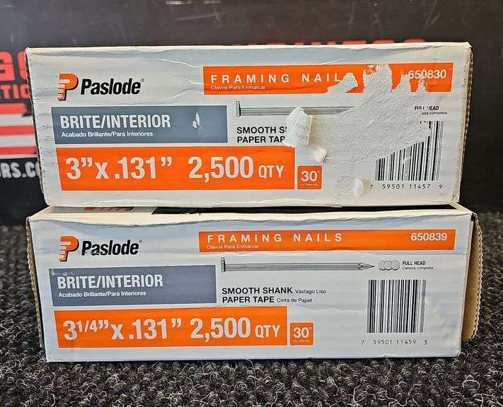 PASLODE 3"X.131" Framing Nails, 3-1/4" X .131" Framing Nails - Business ...