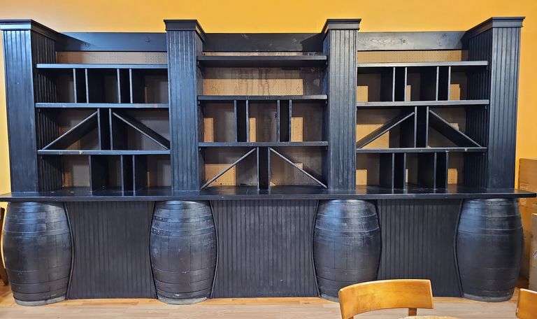 Wood Wall Entertainment/Wine Display Center (Read Description ...