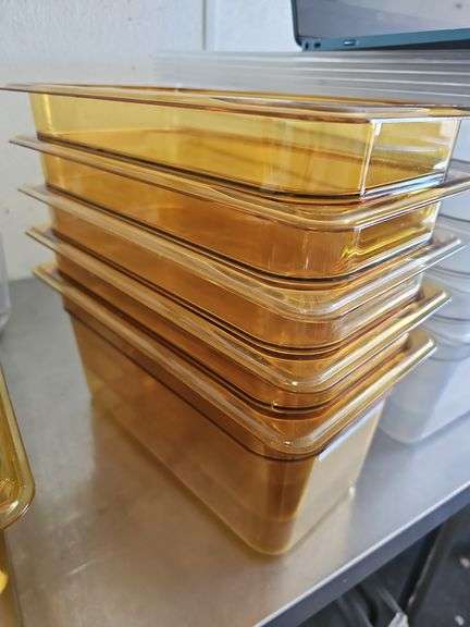 (5) Amber 1/3rd Pans 5.5" - Business Liquidation Auction